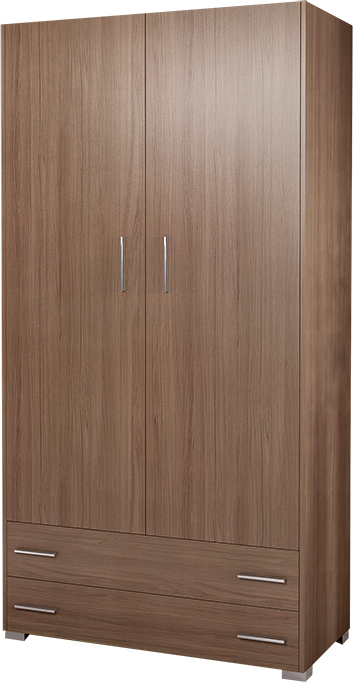 Δίφυλλη Ντουλάπα Ρούχων No1 Καρυδί 85x50x180cm | Skroutz.gr