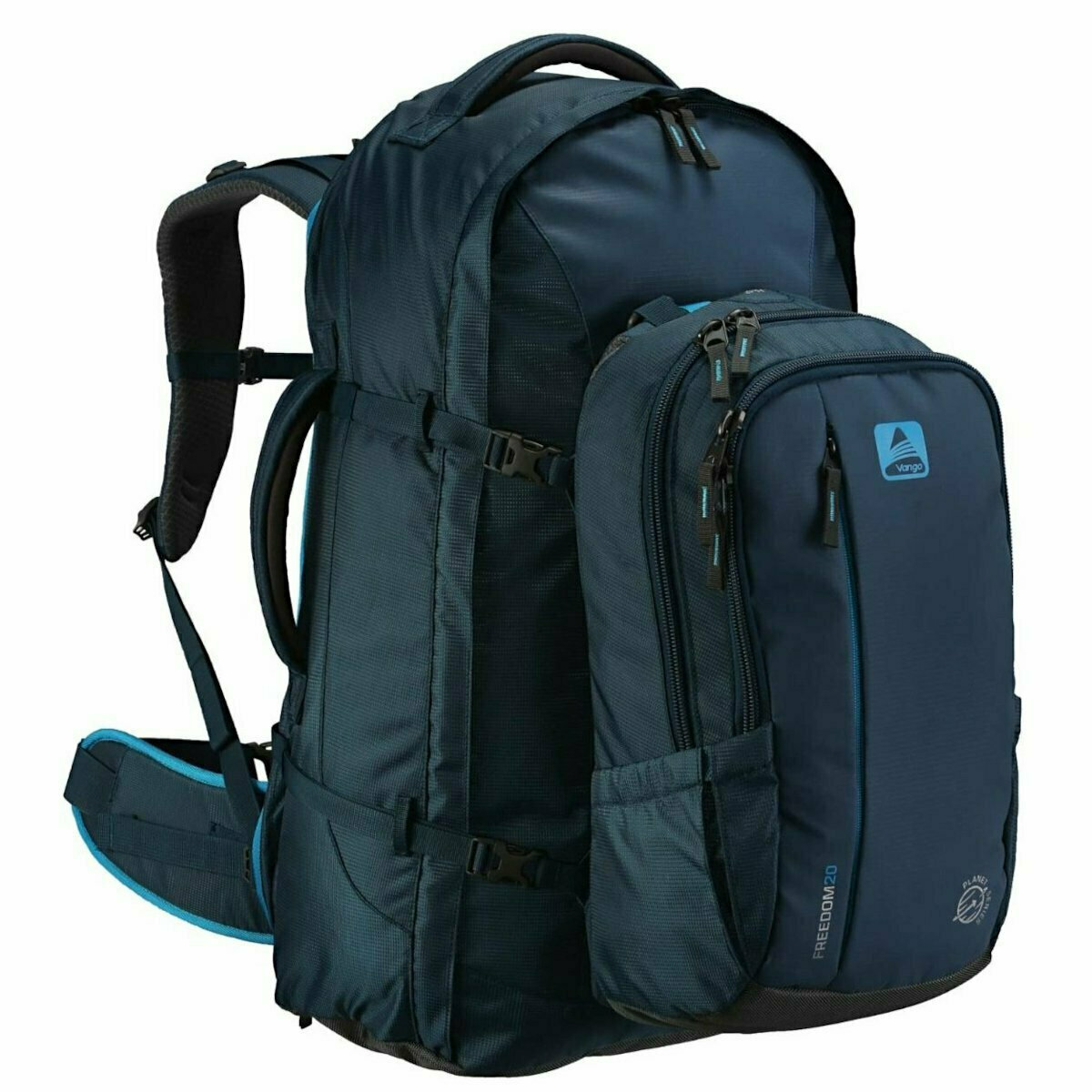 Vango Freedom II 60+20 Ανδρικό Υφασμάτινο Σακίδιο Πλάτης Navy Μπλε ...