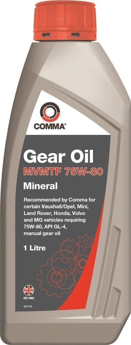 Comma Oil Βαλβολίνη Gear Oil MVMTF 75W-80 1lt - Skroutz.gr