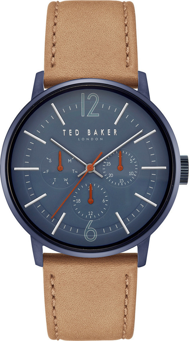 Ted Baker Ρολόι Χρονογράφος Μπαταρίας με Μπεζ Δερμάτινο Λουράκι ...