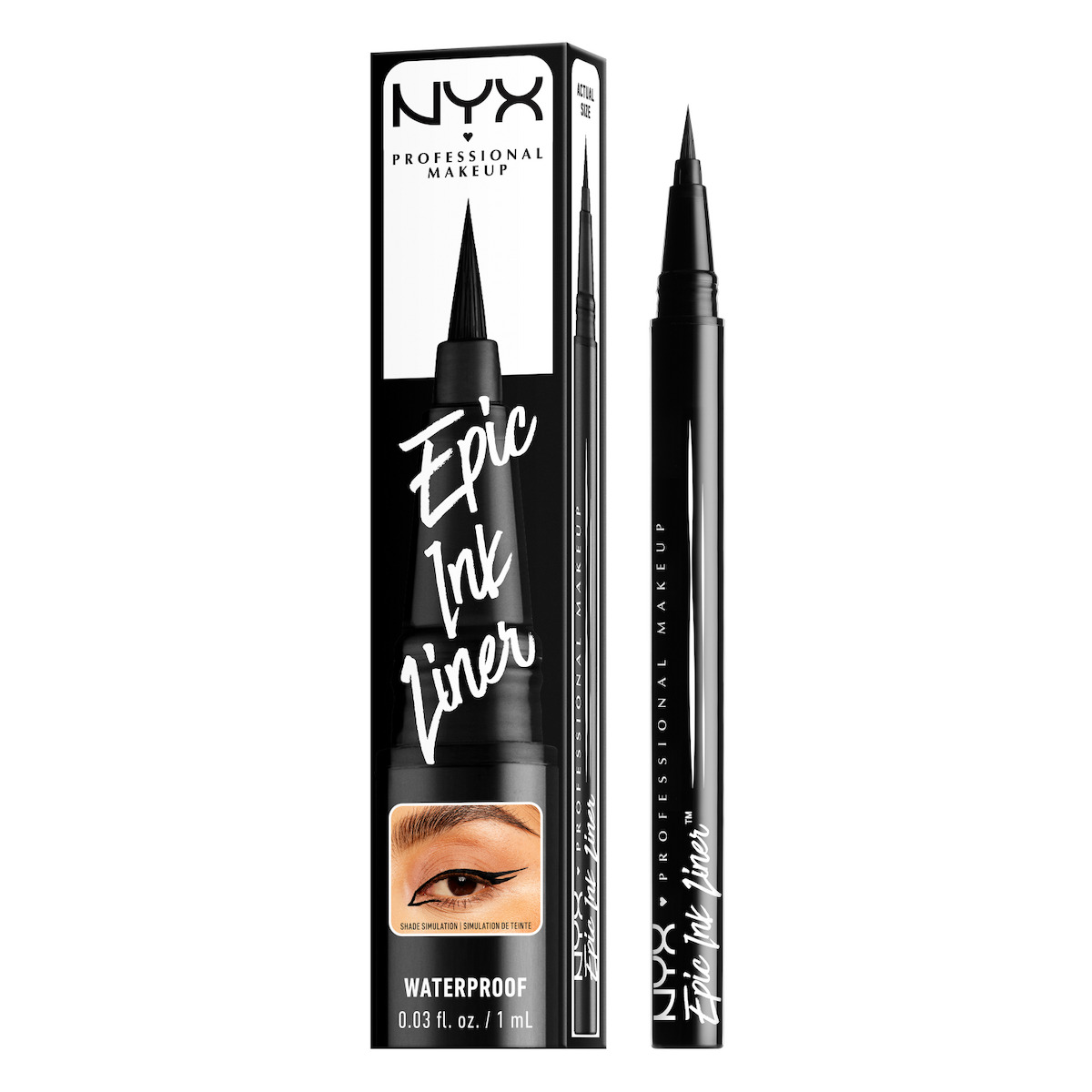Nyx Professional Makeup Epic Ink Waterproof Στυλό Eye Liner Black 1ml ...