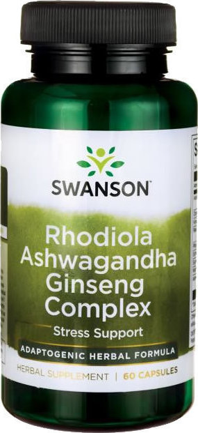 Swanson Rhodiola Rosea Aswagandha Ginseng Complex 60 κάψουλες | Skroutz.gr