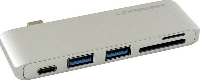 LC-Power LC-HUB-C-MULTI-2S USB 3.0 Hub 2 Θυρών με σύνδεση USB-C & Θύρα ...