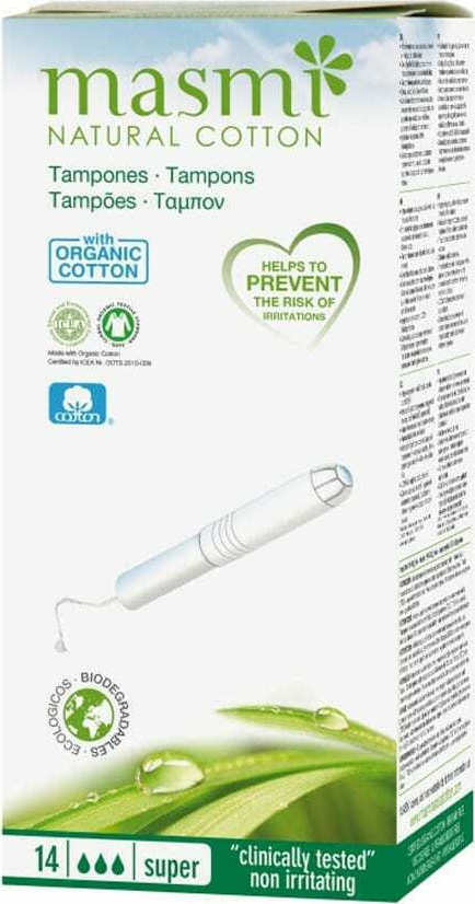 Masmi Ταμπόν Natural Cotton με Απλικατέρ για Αυξημένη Ροή 14τμχ ...