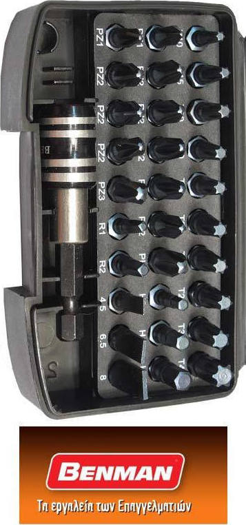 Benman Σετ 31 Μύτες Κατσαβιδιού Ίσιο / Τετράγωνο / Σταυρός / Allen ...