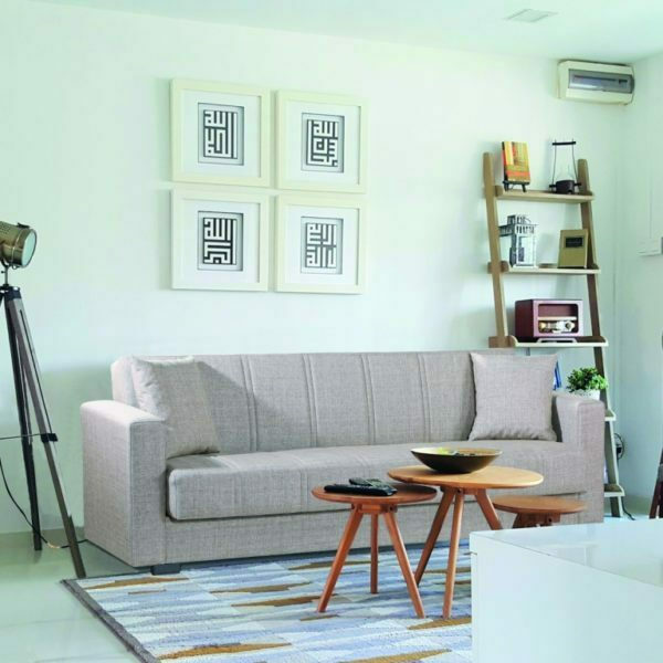 Veta Τριθέσιος Καναπές Κρεβάτι με Αποθηκευτικό Χώρο Γκρι 220x80εκ. FD-VETA-GREY | Skroutz.gr