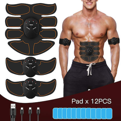 Professional USB Muscle Stimulator Electric Abdominal Trainer 8 Pads ...