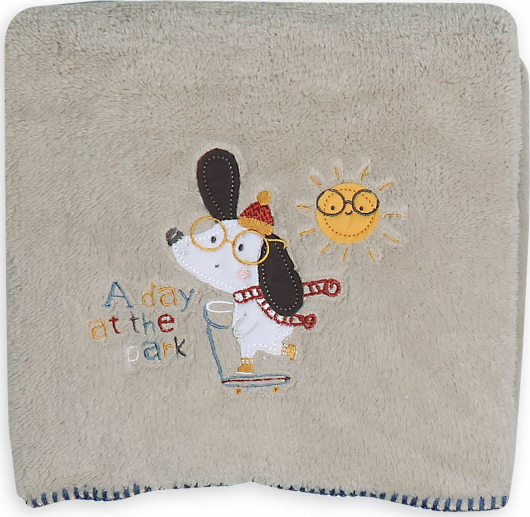 Nef-Nef Κουβέρτα Κούνιας A Day At the Park Fleece Γκρι 110x150cm | Skroutz.gr