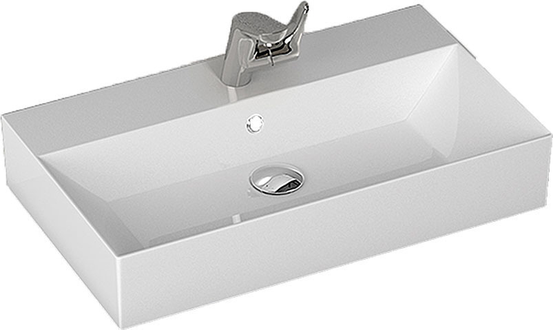 Bianco Ceramica Tetra N 32070 Επικαθήμενος Νιπτήρας Πορσελάνης 70x42cm ...