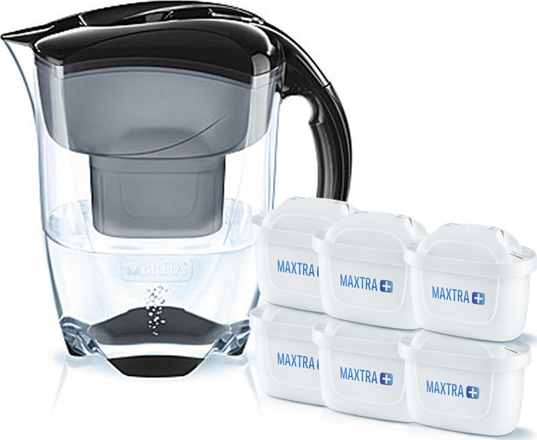 Brita Elemaris XL Black + 6 Φίλτρο Maxtra+ Με Καπάκι 3500ml | Skroutz.gr