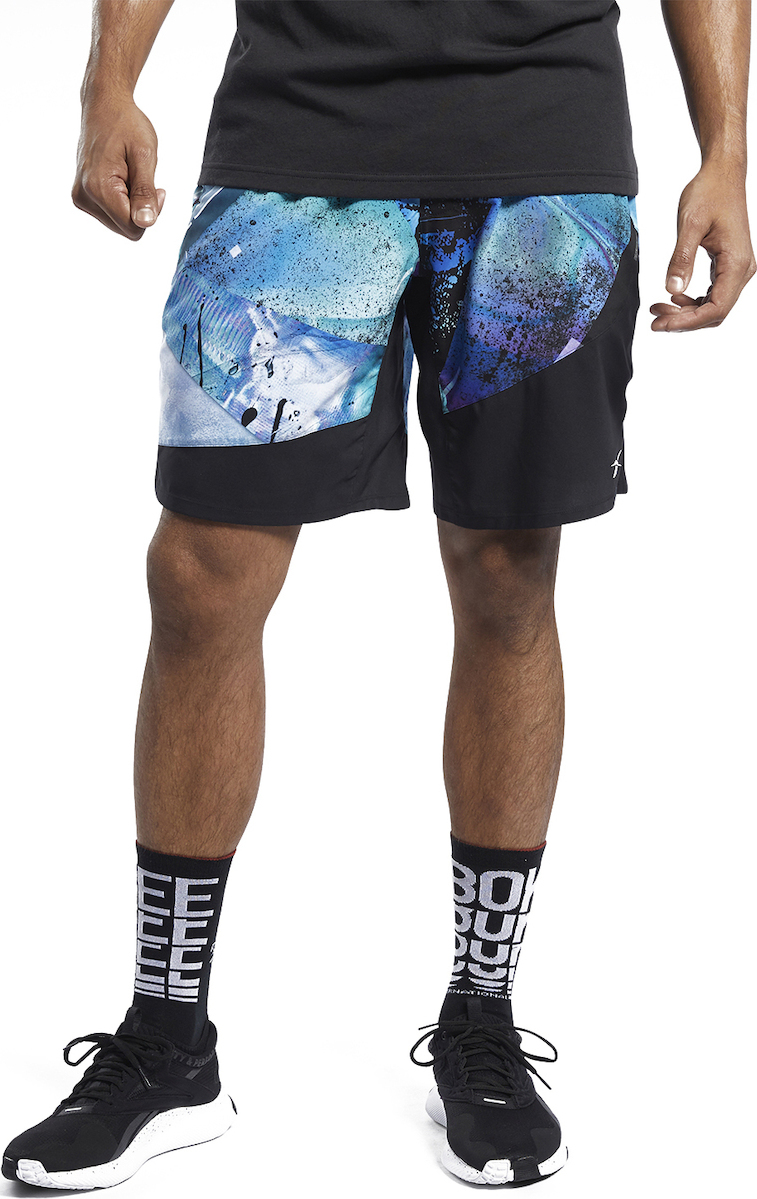 Reebok Epic Αθλητική Ανδρική Βερμούδα με Σχέδια Πολύχρωμη FJ4600 ...