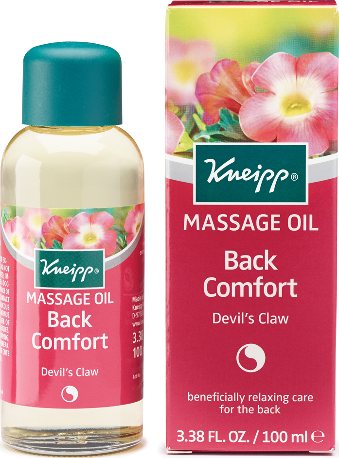 Kneipp Massage Oil Back Comfort Devil's Claw Beneficially Relaxing Care ...