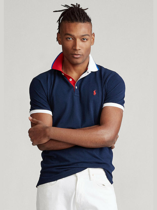 Ralph Lauren Ανδρική Μπλούζα Polo Κοντομάνικη Navy Μπλε 710791004001 ...