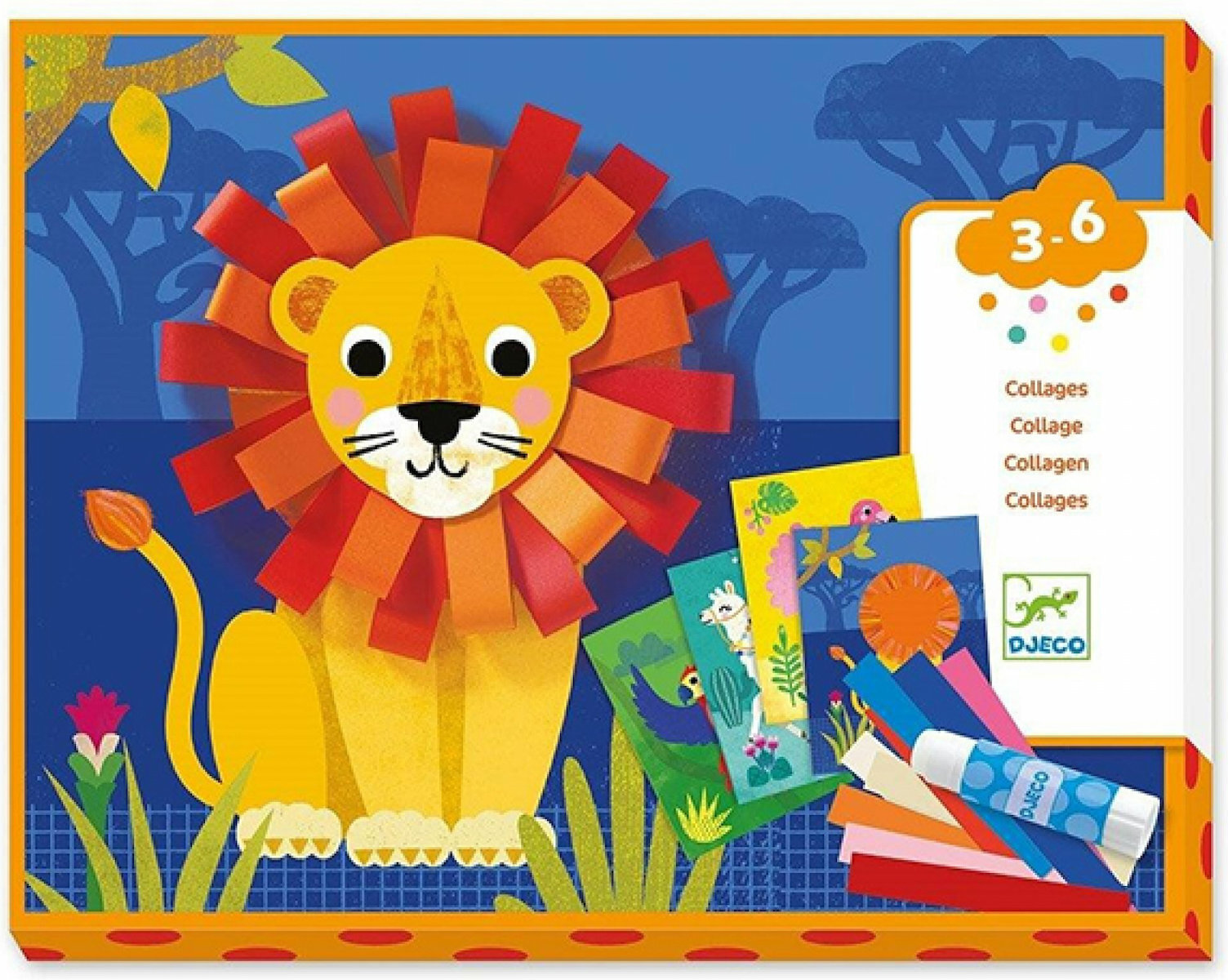 Djeco Κολάζ Set For Creativity Collage Animals για Παιδιά 3+ Ετών 09868 ...