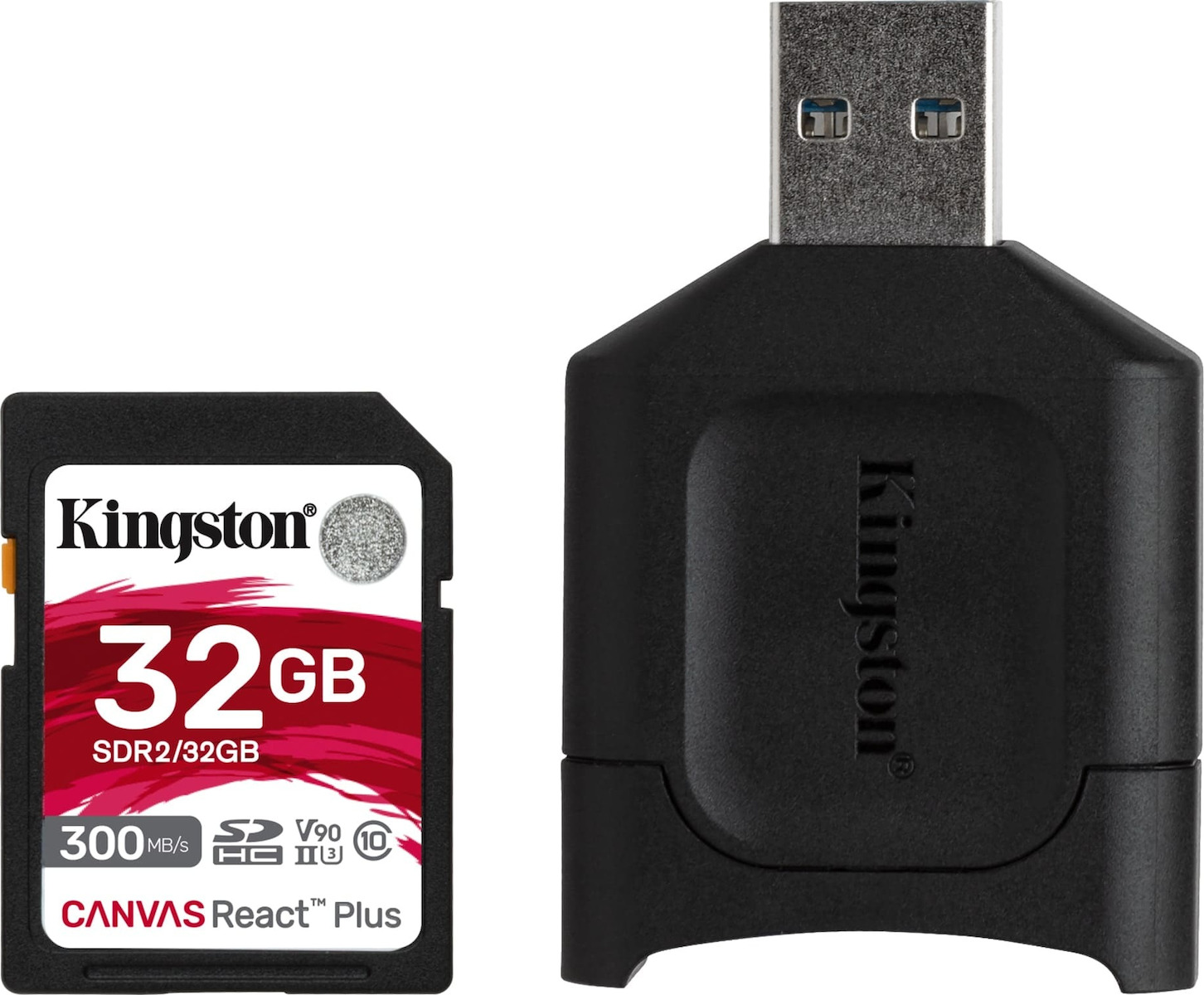 Kingston Canvas React Plus SDHC 32GB Class 10 U3 V90 UHS-II με USB Reader | Skroutz.gr