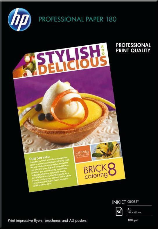 HP Brochure and Flyer Χαρτί Εκτύπωσης A3 180gr/m² 50 φύλλα | Skroutz.gr