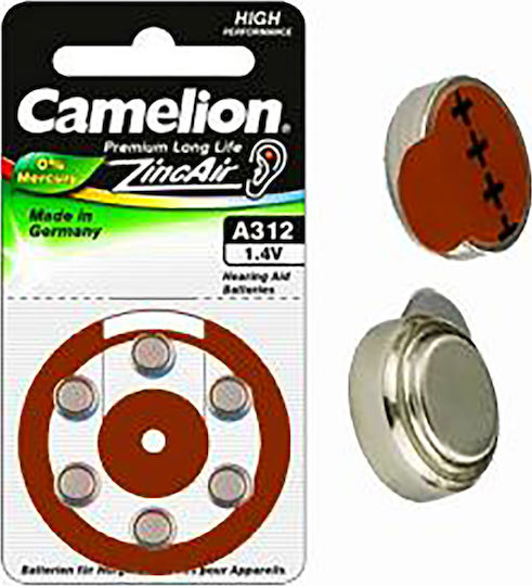 Camelion Μπαταρίες Ακουστικών Βαρηκοΐας 312 1.4V 6τμχ - Skroutz.gr