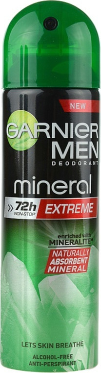 Garnier Men 72h Mineral Extreme Antiperspirant Deodorant 72h sub formă ...