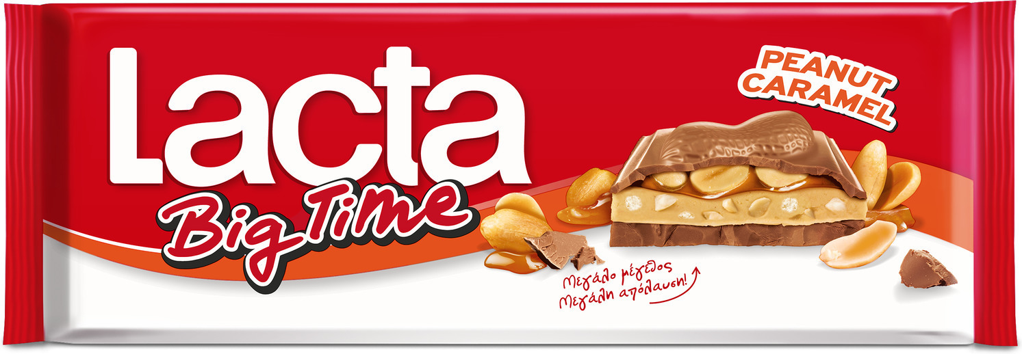 Lacta Big Time Σοκολάτα Γάλακτος Peanut Caramel 276gr | Skroutz.gr