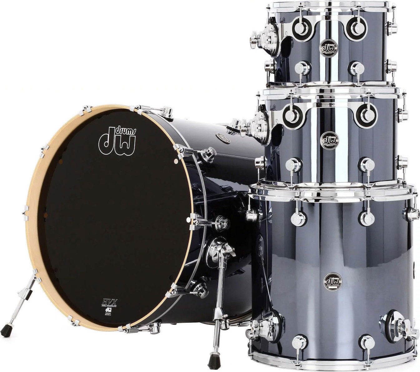 DW Drums Performance 4-piece Shell Set 20" Bass Chrome Shadow - Skroutz.gr