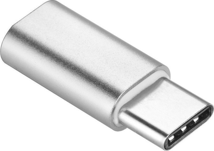 USB-C male - micro USB female (Silver) | Skroutz.gr