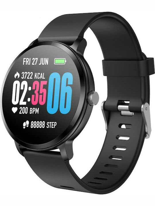 V12 Smartwatch with Heart Rate Monitor (Black) | Skroutz.cy
