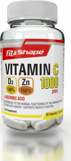 Fit & Shape Vitamin C Plus Vitamin for Energy & Immune 1000mg 60 caps ...