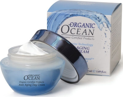 Organic Ocean Κρέμα Προσώπου Ημέρας για Αντιγήρανση με Υαλουρονικό Οξύ ...