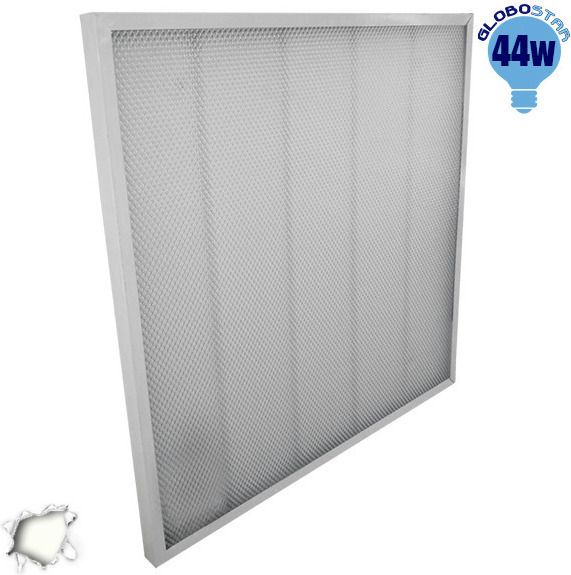 GloboStar Τετράγωνο Χωνευτό LED Panel Ισχύος 44W με Φυσικό Λευκό Φως ...