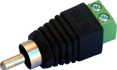 AA-011/RCA01M Βύσμα Σύνδεσης Συστημάτων CCTV RCA Αρσενικό σε Κλέμμα ...