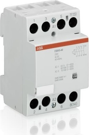 Abb 63Α AC/DC 4ΝO ESB 63-40N Ρελέ Ράγας Ισχύος 63A Τετραπολικό με Τάση ...