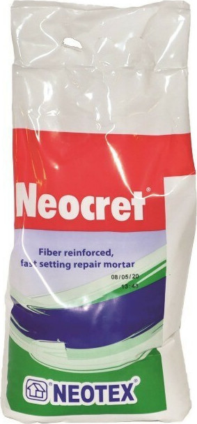 Neotex Neocret Ινοπλισμένο Τσιμεντοειδές Ταχύπηκτο Κονίαμα 5kg | Skroutz.gr