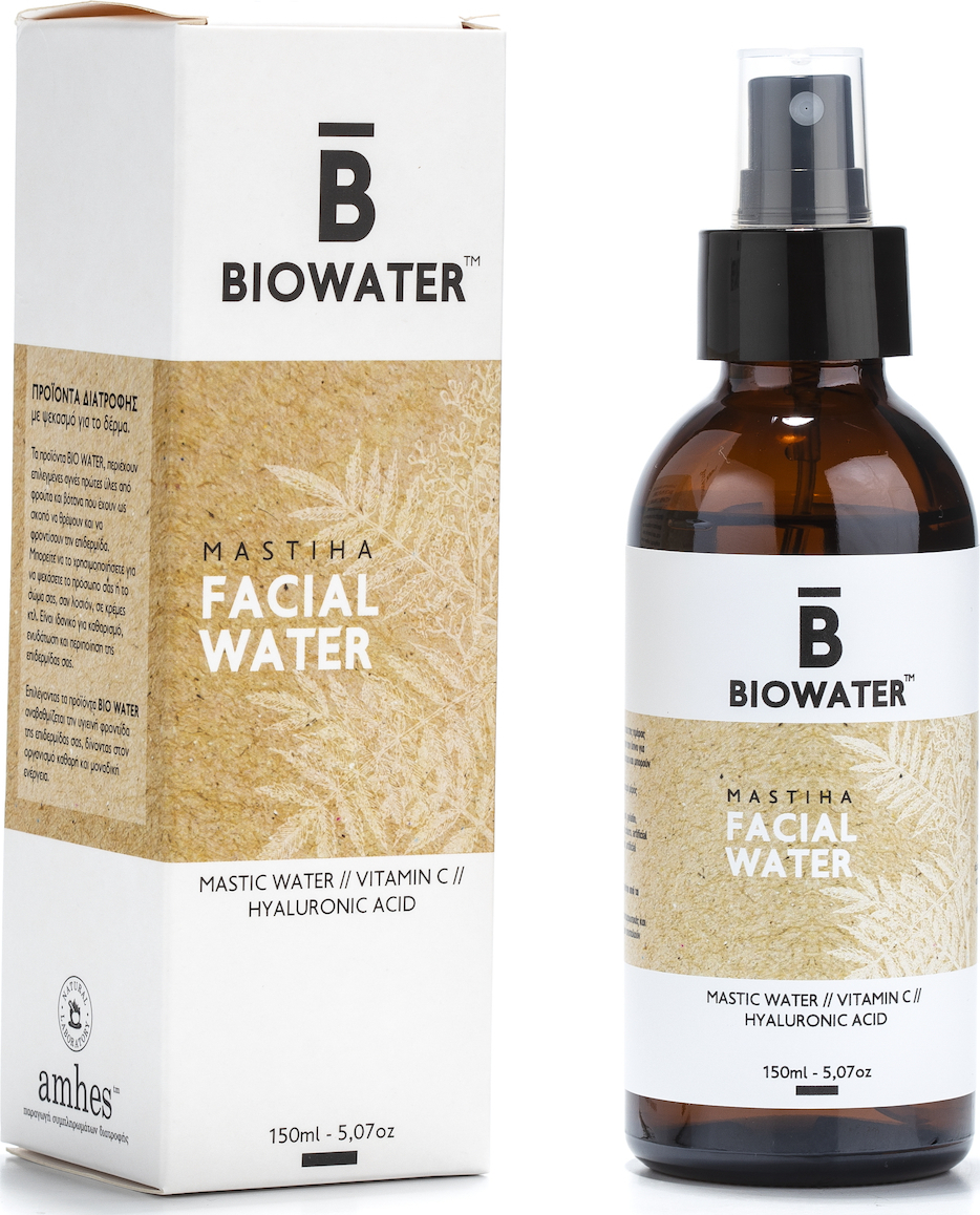 Amhes Biowater Facial Water Mastic, Vitamin C & Hyaluronic Acid 150ml ...