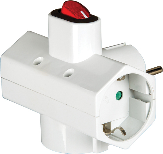 AGC Ταφ 3 Θέσεων με Διακόπτη Λευκό 70703004 | Skroutz.gr