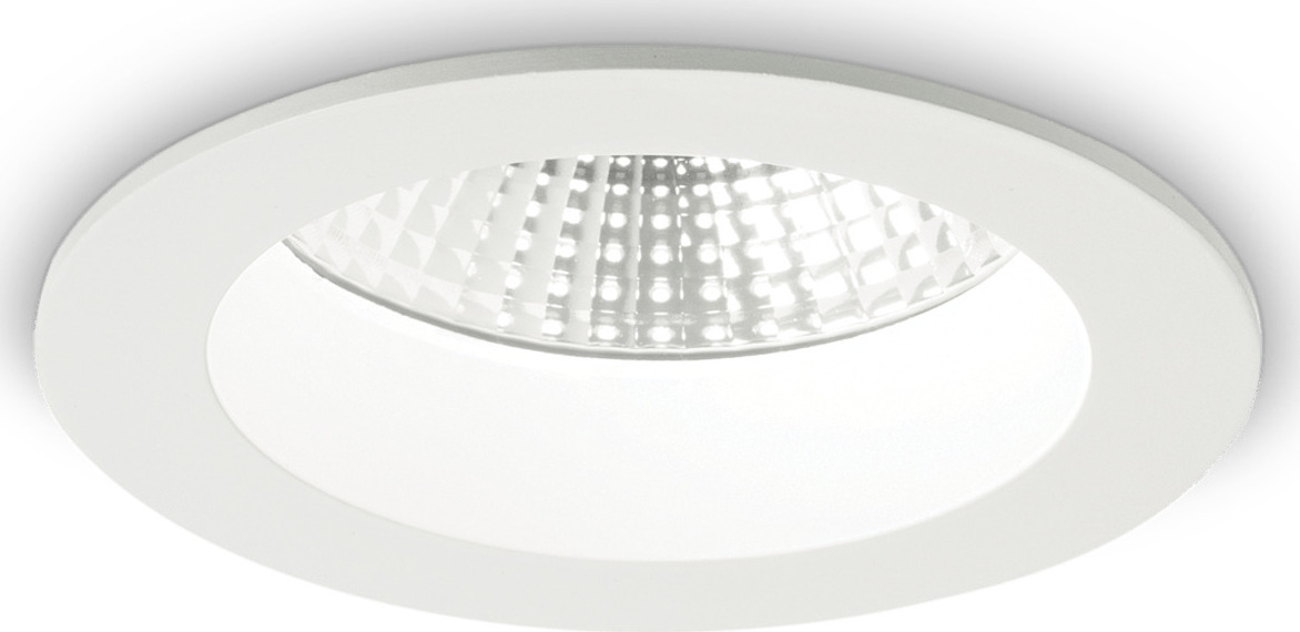 Ideal Lux Basic Accent Στρογγυλό Μεταλλικό Χωνευτό Σποτ με Ενσωματωμένο ...