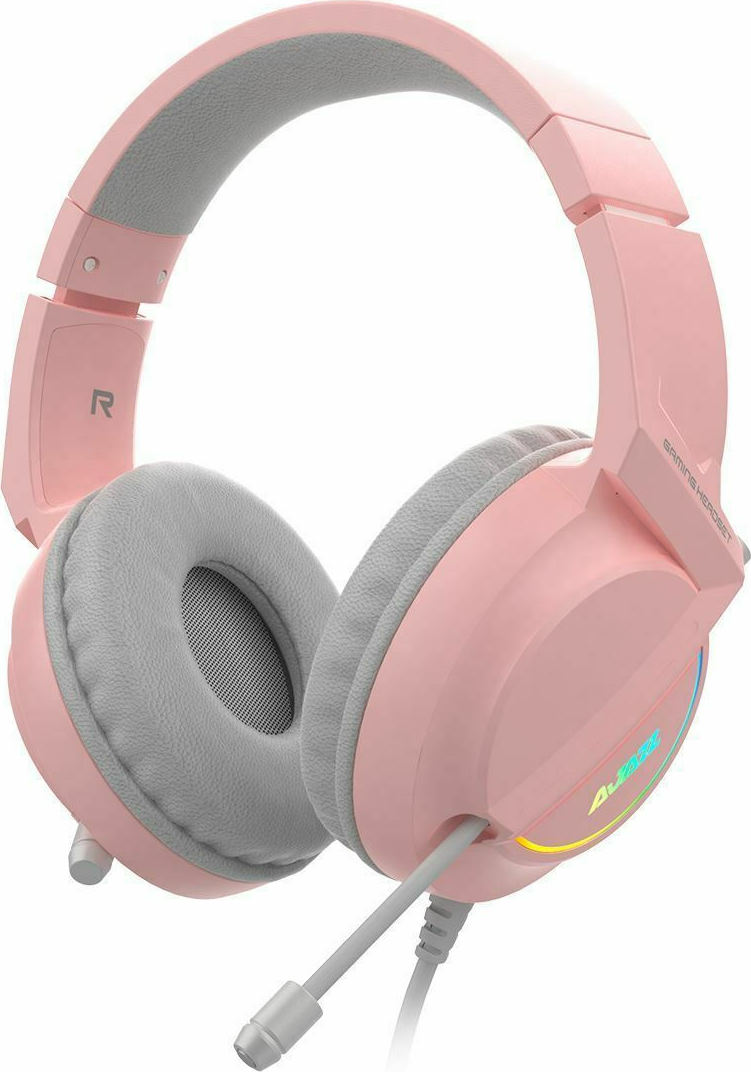 Ajazz AX365 Over Ear Gaming Headset (USB) Pink | Skroutz.gr
