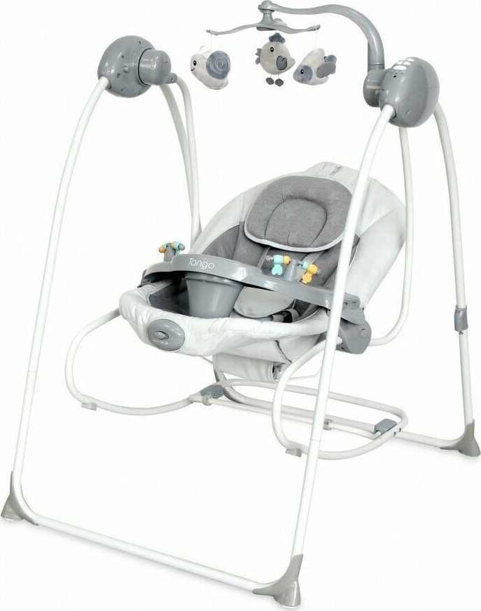 Lorelli Ηλεκτρικό Relax Μωρού Κούνια Tango Cool Grey Stars με Μουσική ...