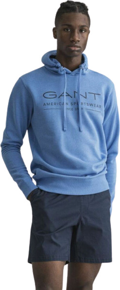 Gant Ανδρικό Φούτερ με Κουκούλα Γαλάζιο 2007021-445 | Skroutz.gr