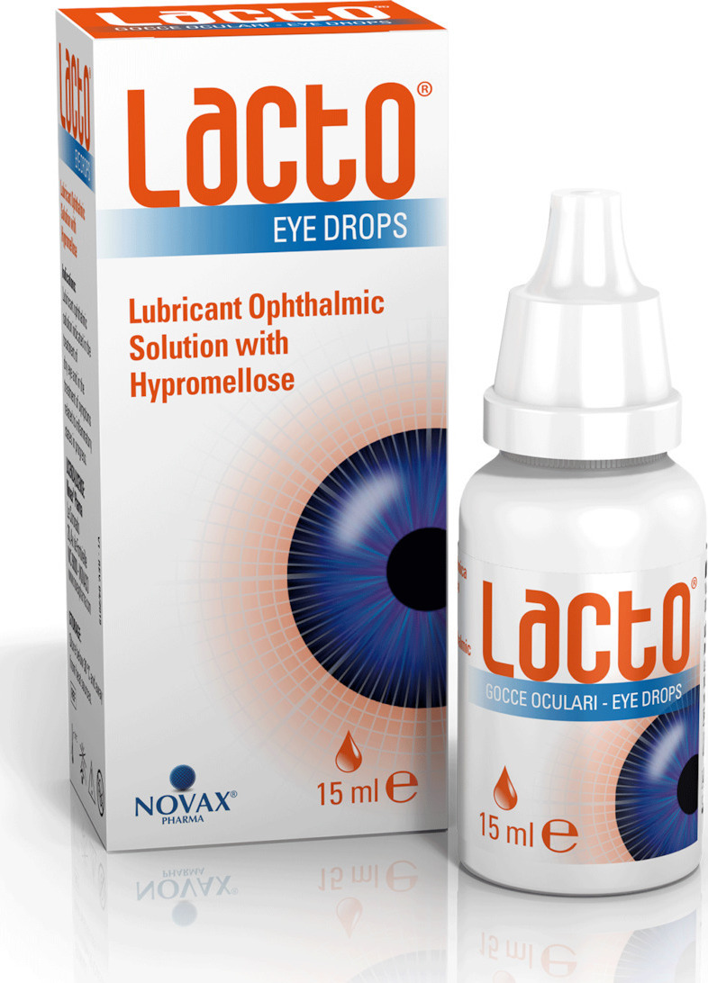 Novax Pharma Lacto Eye drops Οφθαλμικές Σταγόνες για Ξηροφθαλμία 15ml ...