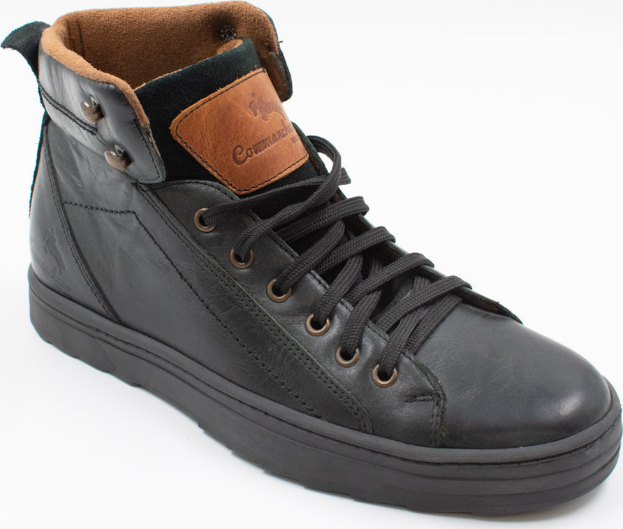 Commanchero Original Δερμάτινα Μαύρα Ανδρικά Μποτάκια 71972-721 ...