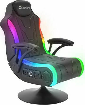 X-Rocker Monsoon RGB Καρέκλα Gaming Δερματίνης με RGB Φωτισμό Μαύρη ...