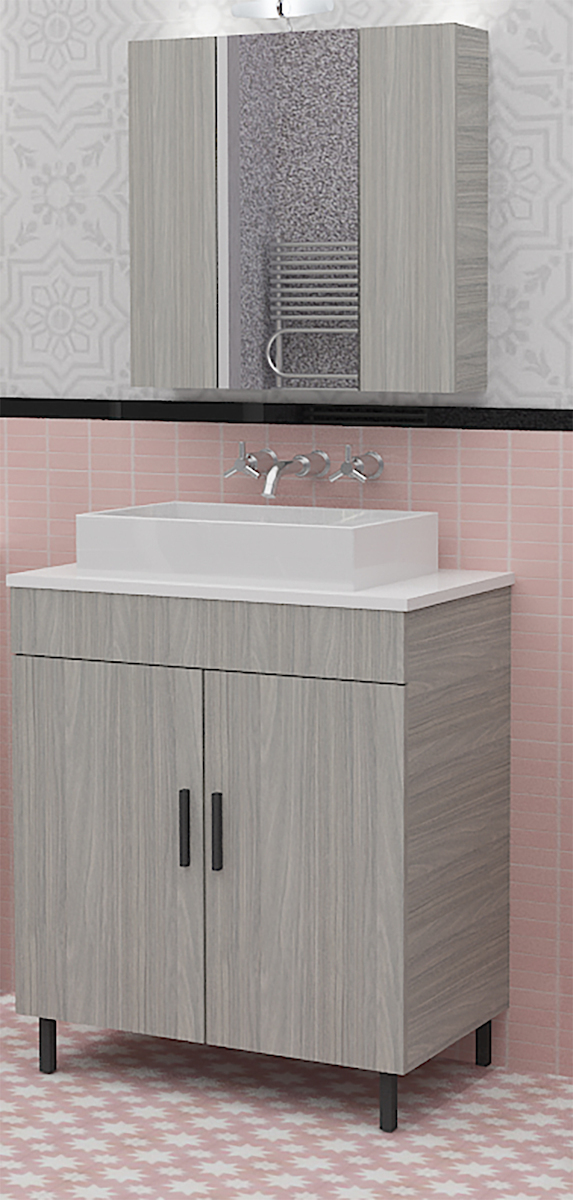 Drop Roma 70 Top 5FRMP70GV Πάγκος με Νιπτήρα & Καθρέπτη Γυαλιστερή Λάκα ...