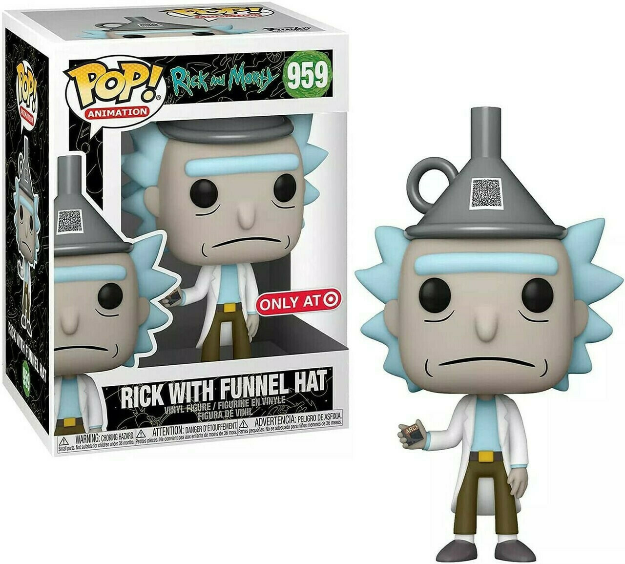 Funko Pop! Animation: Rick with Funnel Hat 959 Special Edition ...