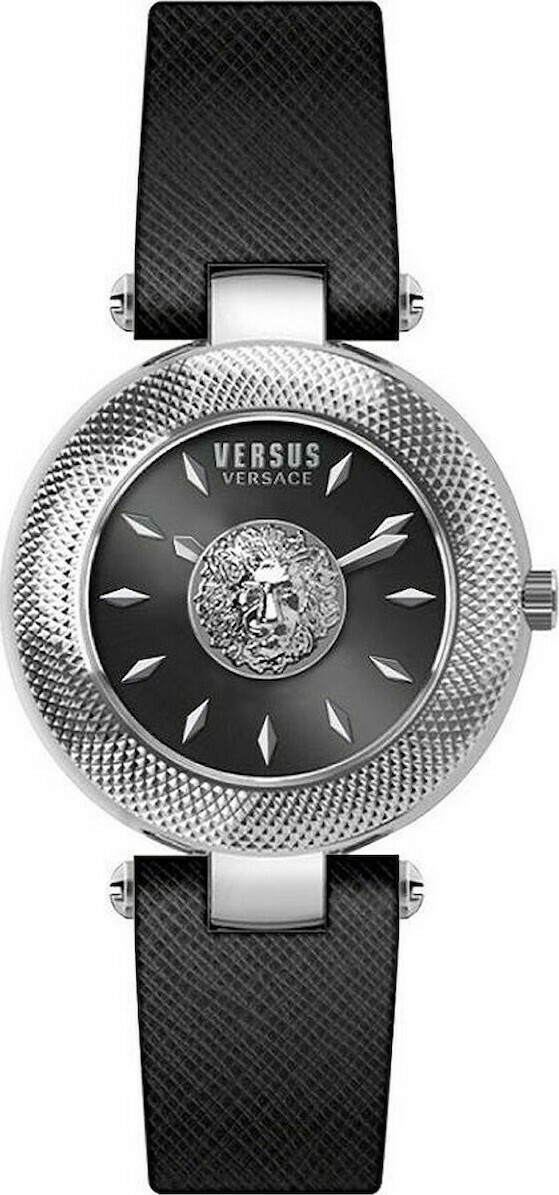 Versus by Versace Ρολόι με Δερμάτινο Λουράκι σε Μαύρο χρώμα VSP643820 ...