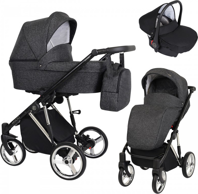 Kunert Πολυκαρότσι Molto Premium 3 in1 Silver Black | Skroutz.gr