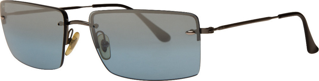 Ray Ban Γυαλιά Ηλίου με Γκρι Μεταλλικό Σκελετό και Μπλε Καθρέφτη Φακό ...