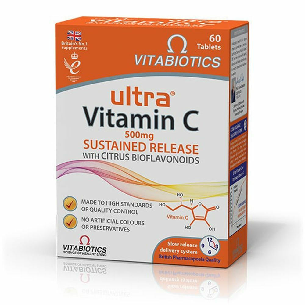 Vitabiotics Ultra Vitamin C Sustained Release with Citrus Bioflavonoids Βιταμίνη για Ενίσχυση ...