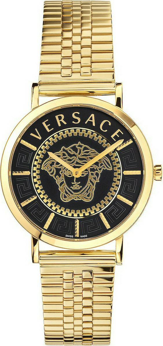 Versace Ρολόι με Μεταλλικό Μπρασελέ σε Χρυσό χρώμα VEK400621 | Skroutz.gr