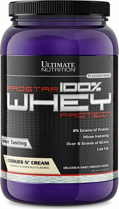 Ultimate Nutrition Prostar 100% Whey Protein 907gr Cookies & Cream ...