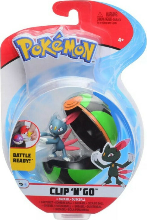 Jazwares Sneasel Figure & Dusk Ball Pokemon Clip 'N' Go - Skroutz.gr